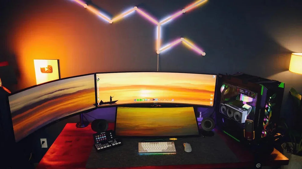 Dual Curved Monitor Setup | Optimize Productivity and Gaming – Spacet